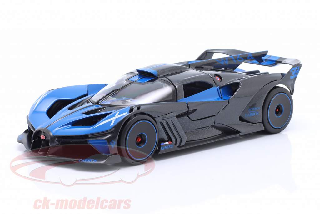 Maisto 1:24 Bugatti Bolide W16.4 year 2020 blue / carbon 32911B model ...