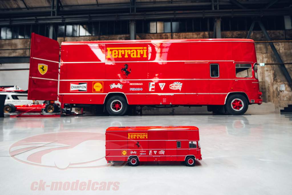 CMR 1:18 OM Fiat 150 Rolfo Scuderia Ferrari Renntransporter der 70er ...