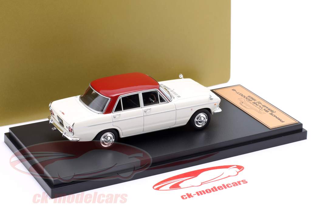 Hachette 1:43 Nissan Prince Skyline 2000GT-B Baujahr 1965 weiß / rot ...