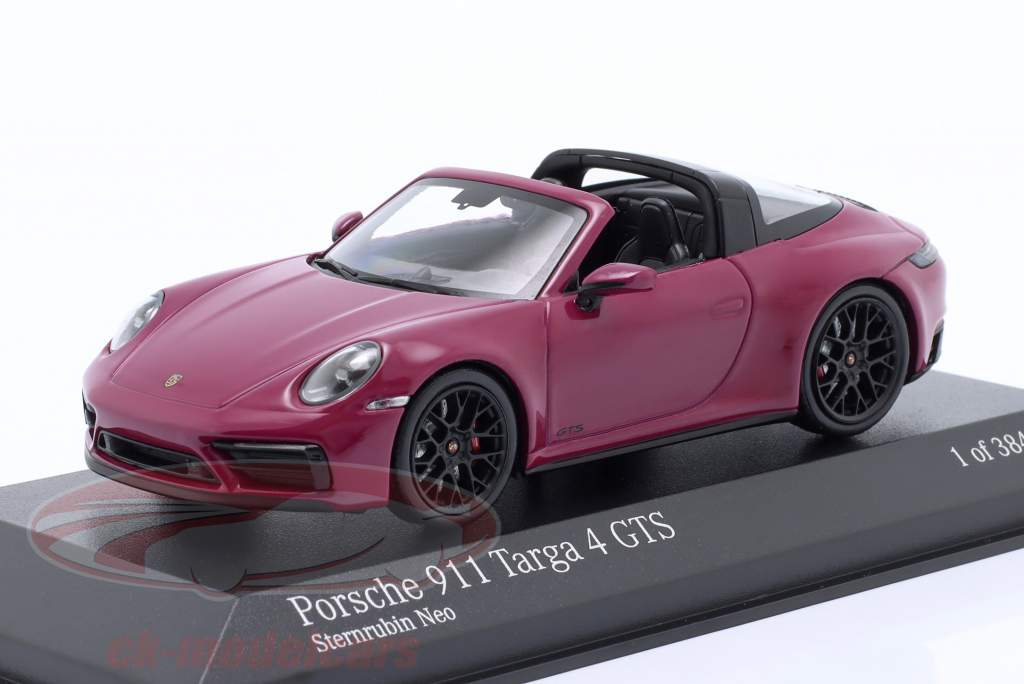 Minichamps 1:43 Porsche 911 (992) Targa 4 GTS year 2022 star ruby neo ...