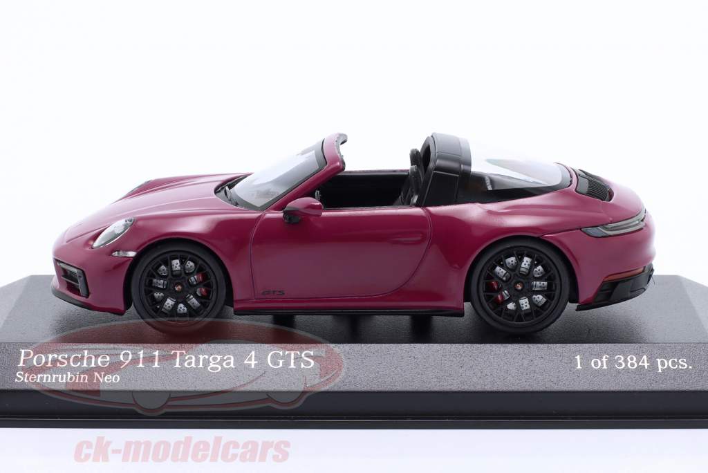 Minichamps 1:43 Porsche 911 (992) Targa 4 GTS year 2022 star ruby neo ...