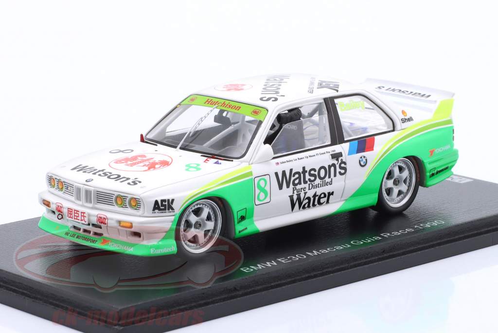 Spark 1:43 BMW M3 (E30) Sport Evo #8 Macau Guia Race 1990 Julian Bailey ...