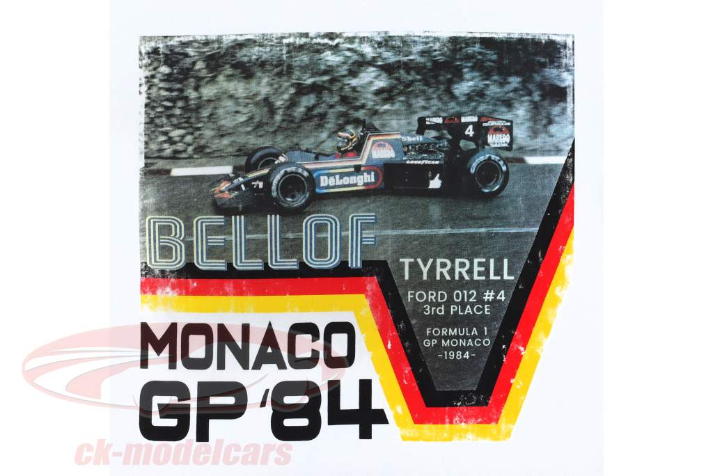 Stefan Bellof T-shirt Monaco GP formula 1 1984 white BS-24X-150 BS-24X ...