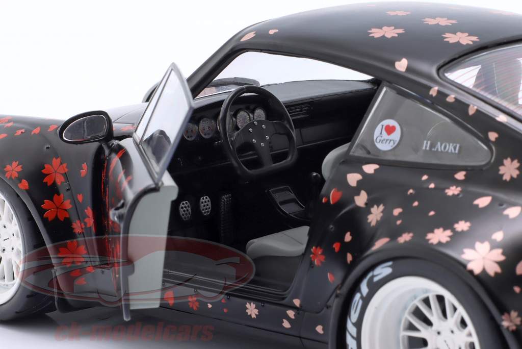 Solido 1:18 Porsche 911 (964) RWB Rauh-Welt Aoki 2021 black with decor ...