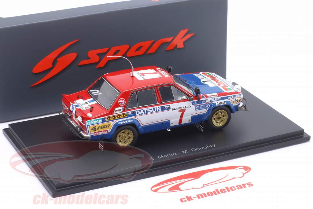 Spark 1:43 Datsun Violet GT #7 勝者 Rallye Safari 1981 Mehta, Doughty ...