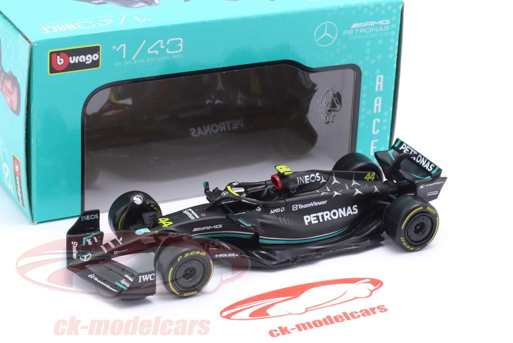 Bburago 1:43 Lewis Hamilton Mercedes AMG F1 W14 #44 Formula 1 2023 18 ...