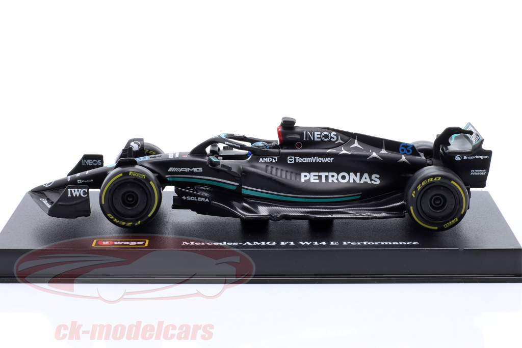 Bburago 1:43 George Russell Mercedes AMG F1 W14 #63 Formula 1 2023 18 ...