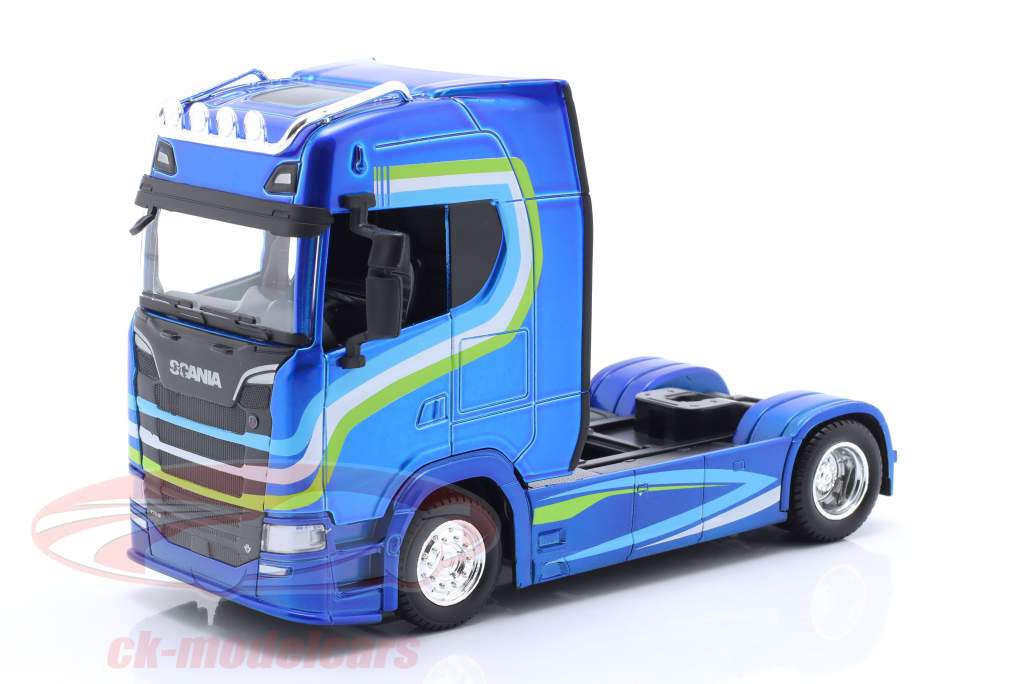 Bburago 1:43 Scania S730 Highline Cab SZM blue metallic with decor 18 ...
