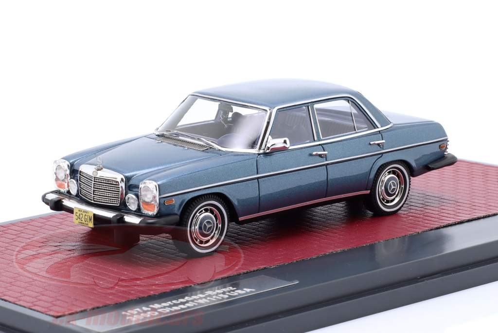 Matrix 1:43 Mercedes-Benz 300D (W115) versión estadounidense 1974 Azul ...