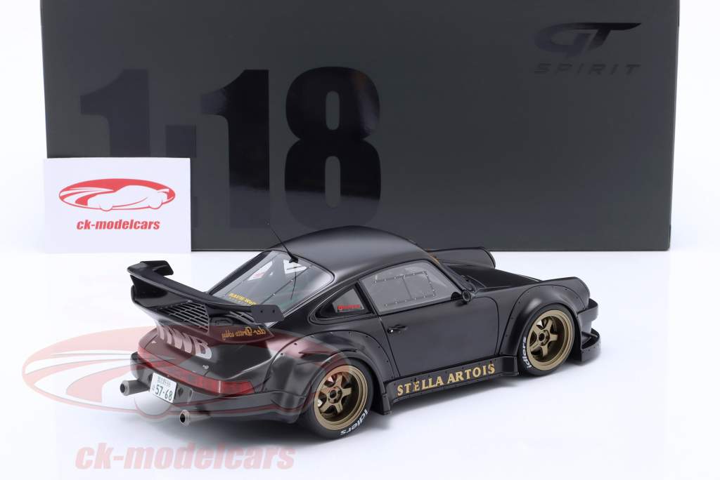 GT-SPIRIT 1:18 Porsche 911 (964) RWB Rauh-Welt Body Kit Stella Artois 2008 satin sort GT421 ...