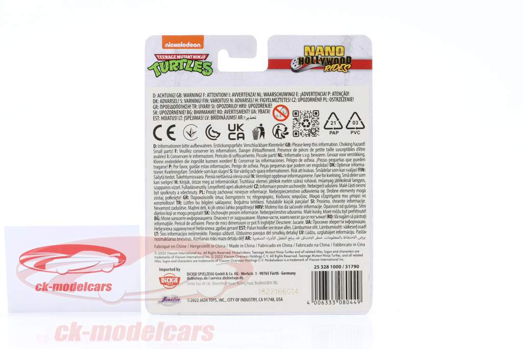 Jadatoys 3-Car Set Nano Cars: Teenage Mutant Ninja Turtles 253281000 ...