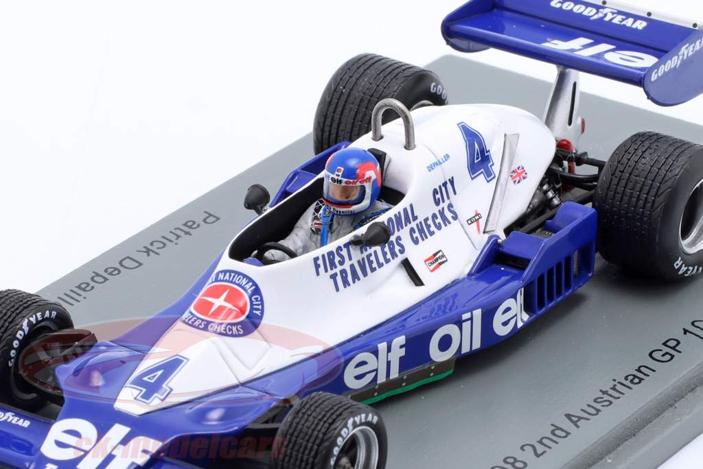 Spark 1:43 Patrick Depailler Tyrrell 008 #4 2nd Österreich GP Formel 1 ...