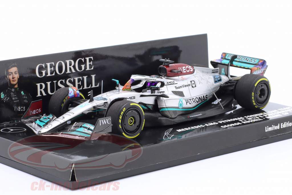 Minichamps 1:43 G. Russell Mercedes-AMG F1 W13 #63 5th Miami GP formula ...