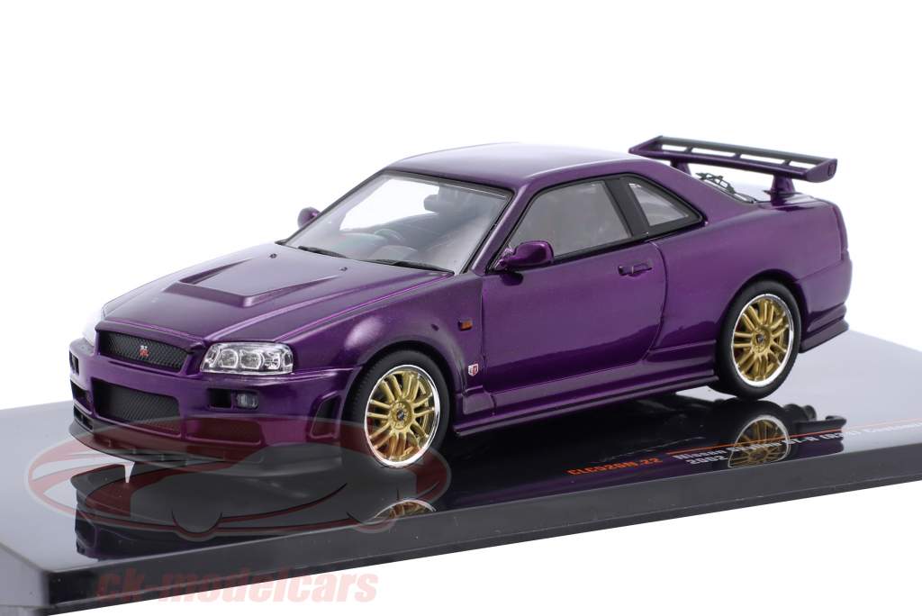 Ixo 1:43 Nissan Skyline GT-R (R34) Custom RHD 2002 lilla metallic ...
