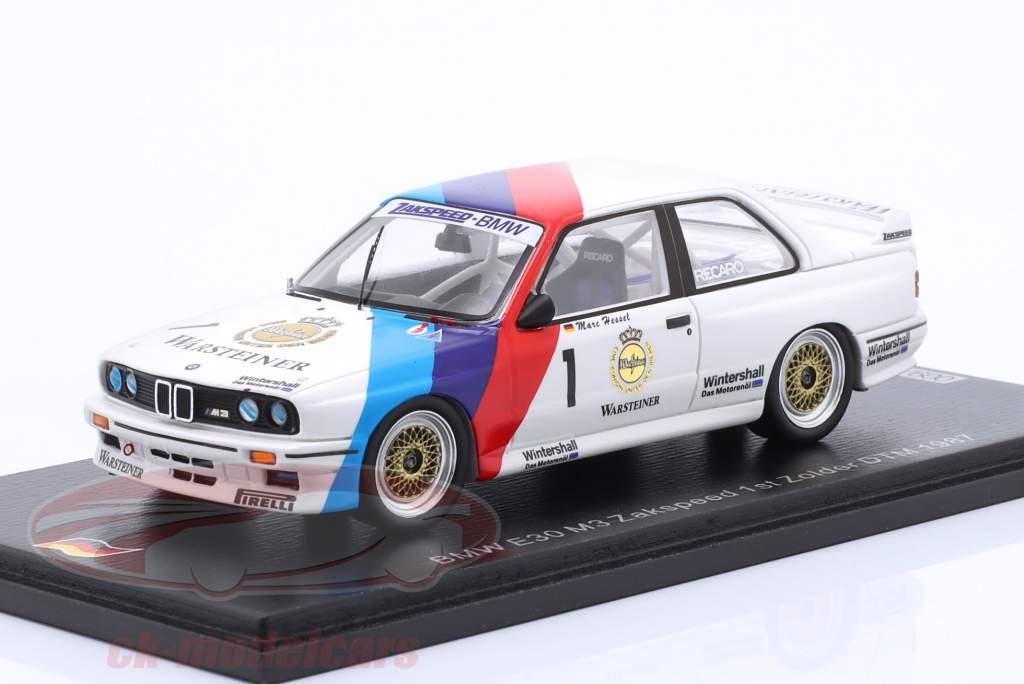 Spark 1:43 BMW M3 (E30) #1 Winner Zolder DTM 1987 Marc Hessel SG609 ...