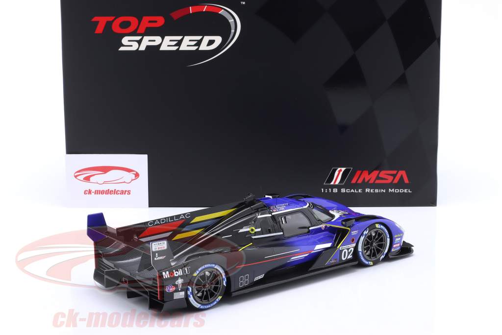 True Scale 1:18 Cadillac V-Series.R #02 4th 24h Daytona IMSA 2023 Cadillac Racing TS0493 model ...
