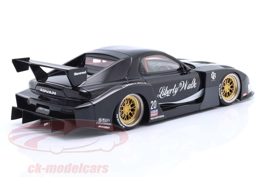 True Scale 1:18 Mazda RX-7 LB-Super Silhouette Liberty Walk 建設年 2006 黒 ...