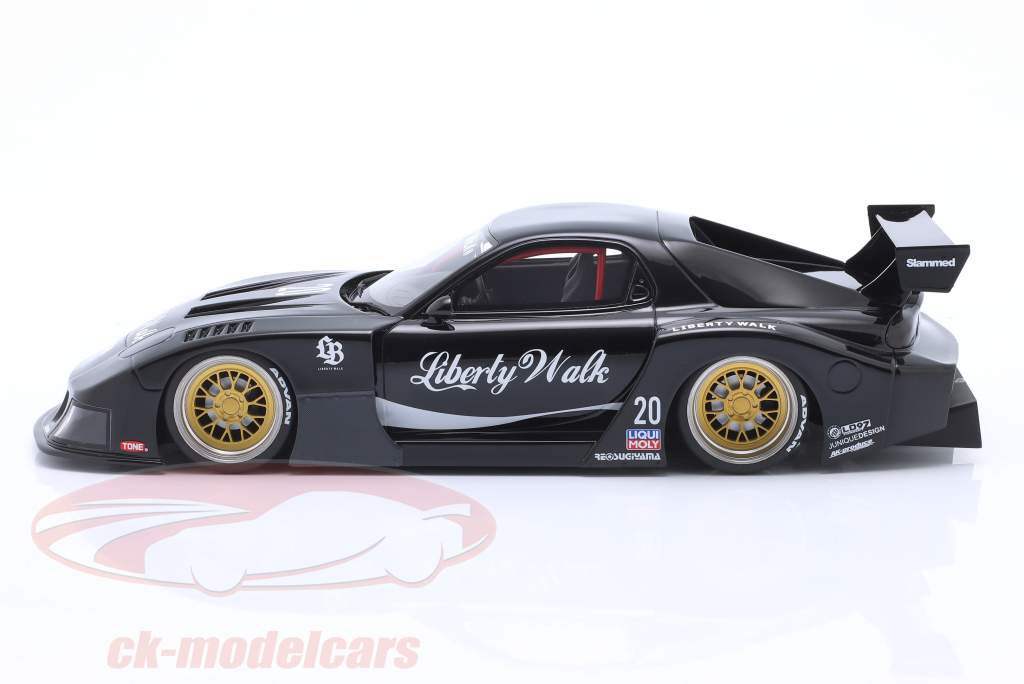 True Scale 1:18 Mazda RX-7 LB-Super Silhouette Liberty Walk 建設年 2006 黒 ...