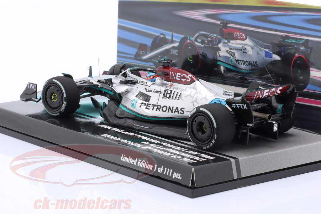 Minichamps 1:43 G. Russell Mercedes-AMG F1 W13 #63 3rd French GP ...