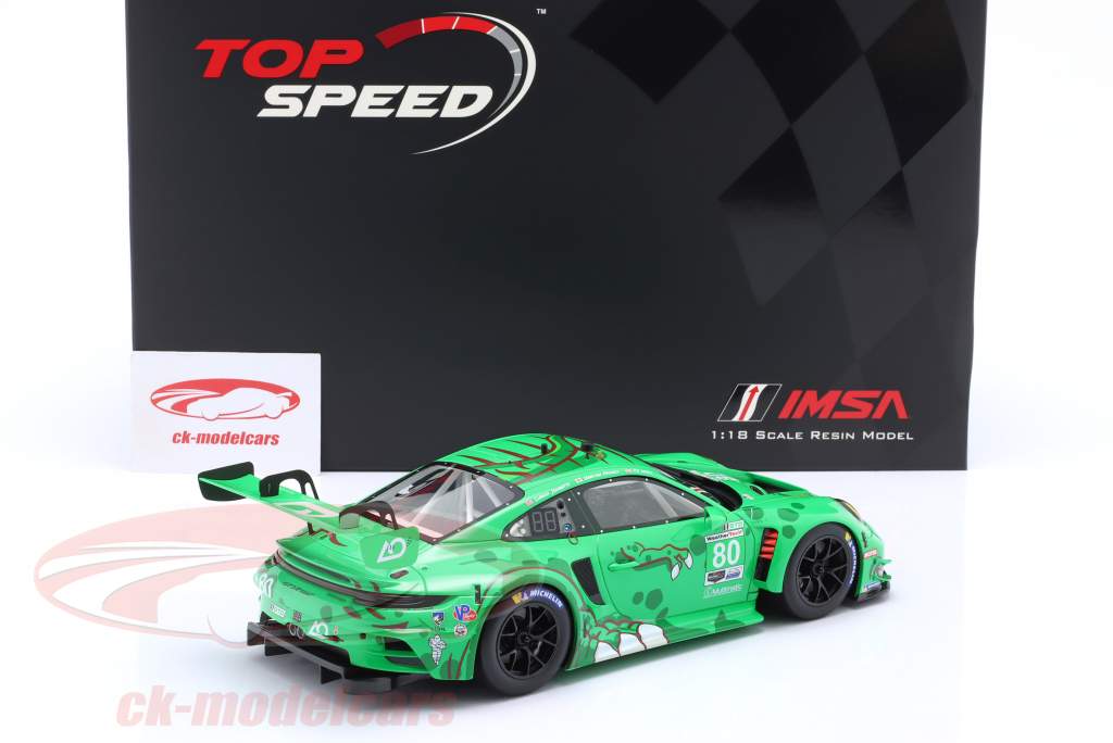 True Scale 1:18 Porsche 911 (992) GT3 R #80 12h Sebring IMSA 2023 REXY AO Racing TS0512 モデル 車 ...