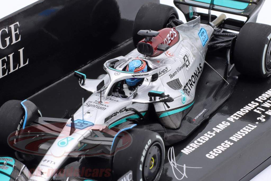 Minichamps 1:43 G. Russell Mercedes-AMG F1 W13 #63 3rd France GP ...