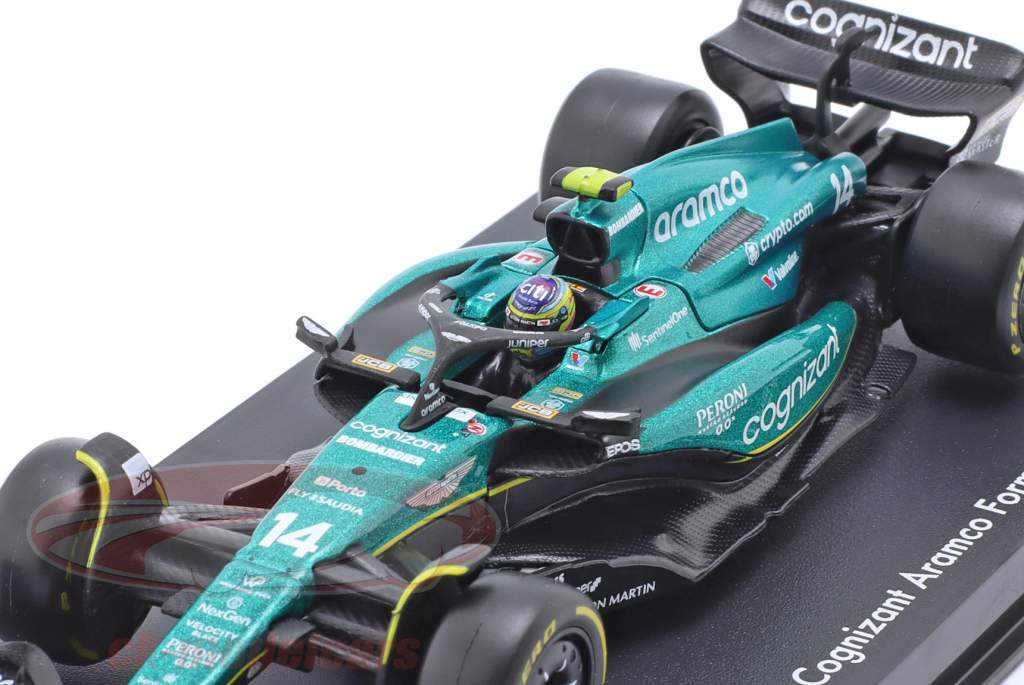 Bburago 1:43 Fernando Alonso Aston Martin AMR23 #14 Formula 1 2023 18-38091 #14 model car 18 ...