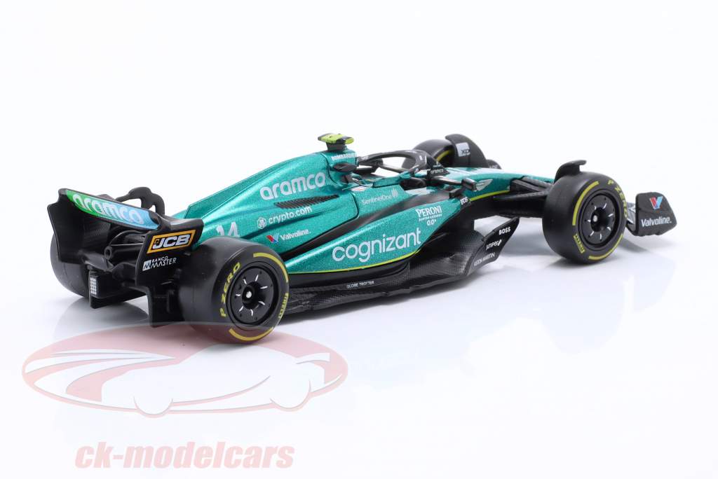 Bburago 1:43 Fernando Alonso Aston Martin AMR23 #14 Formula 1 2023 18-38090 #14 model car 18 ...