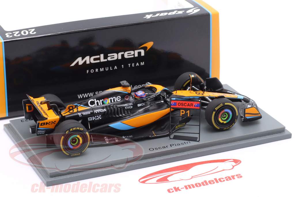 Spark 1:43 O. Piastri McLaren MCL60 #81 Winner Sprint Race Qatar GP Formula 1 2023 S8927 model ...