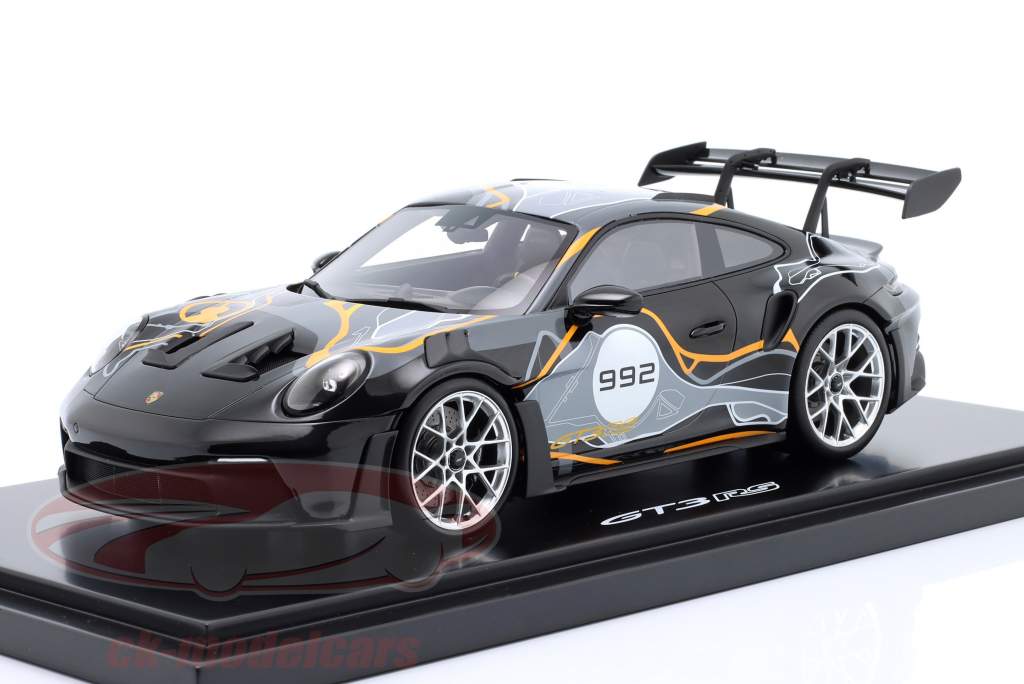Spark 1:18 Porsche 911 (992) GT3 RS Weissach Test Track black / grey ...