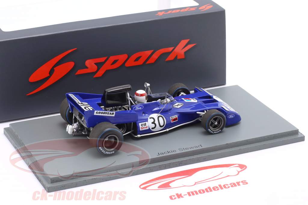 Spark 1:43 Jackie Stewart Tyrrell 003 #30 イタリア語 GP 式 1 1971 S7214 モデル 車 ...