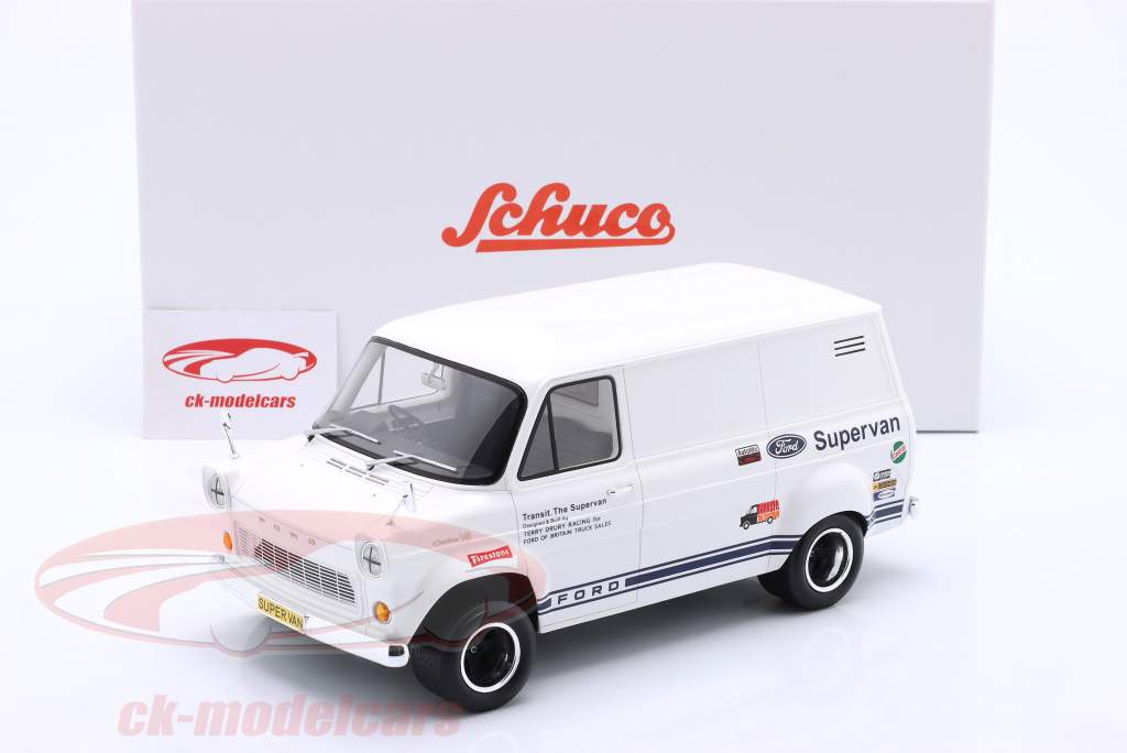 Schuco 1:18 Ford Transit Supervan 1 year 1979 white 450066000 model car 450066000 9581677106604