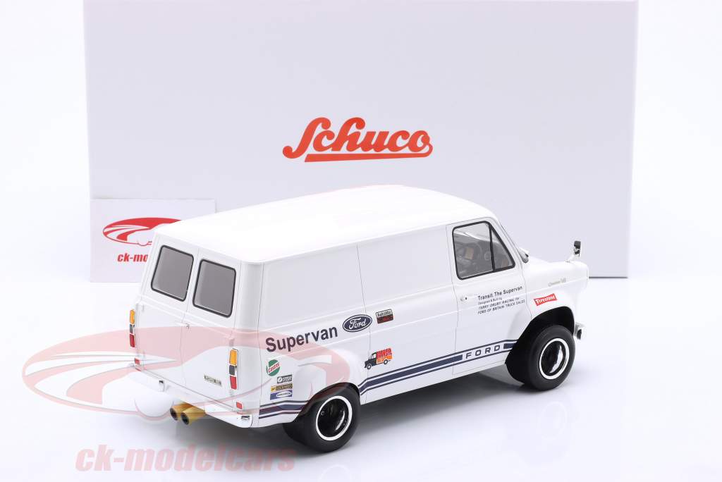 Schuco 1:18 Ford Transit Supervan 1 year 1979 white 450066000 model car 450066000 9581677106604