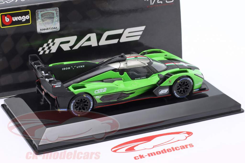 Bburago 1:43 Lamborghini SC63 LMDh #63 year 2023 green 18-38315 model ...