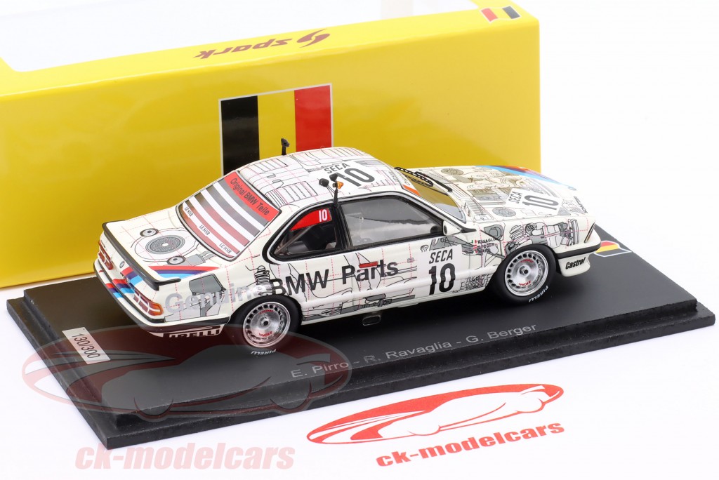 Spark 1:43 BMW 635 CSi #10 3rd 24h Spa 1986 Pirro, Berger, Ravaglia SB667 model car SB667 ...