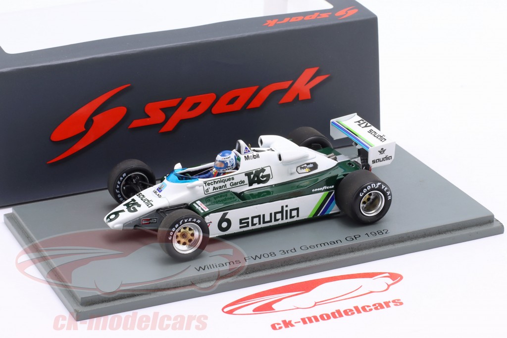 Spark 1:43 Keke Rosberg Williams FW08 #6 3rd Deutschland GP Formel 1 ...