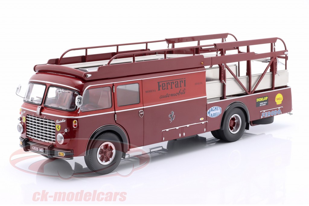 CMR 1:18 Fiat 642 RN2 Bartoletti Ferrari Transportador de carreras rojo ...