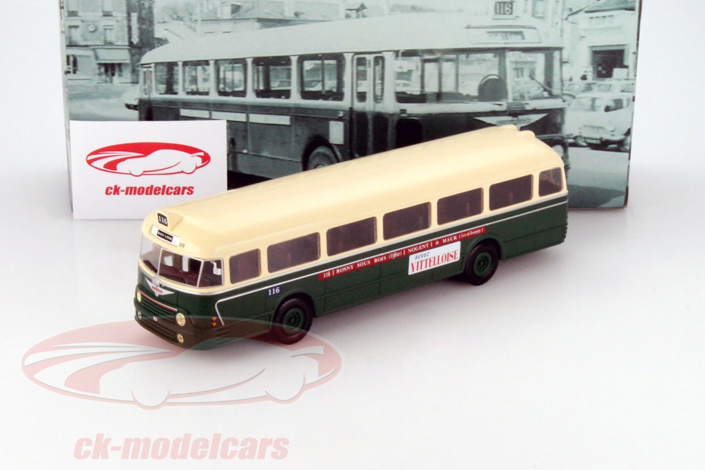 Altaya 1:43 Chausson APH2/52 Bus Ost Paris grün / beige CK919058 ...