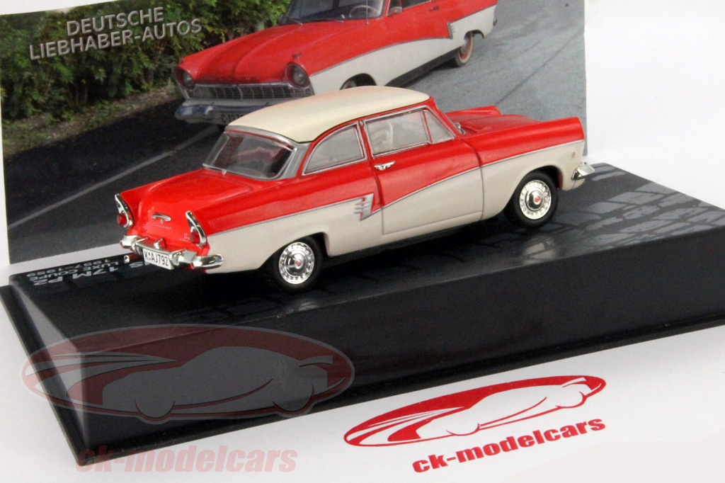 Ixo 1:43 Ford Taunus 17M (P2) De Luxe Coupe Année 1957-1959 rouge ...