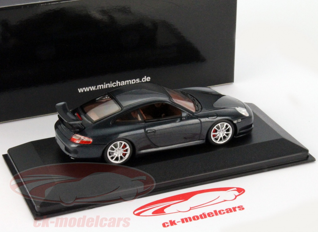 Minichamps 1:43 Porsche 911 (996) GT3 Baujahr 2003 atlasgraumetallic 400062025 Modellauto ...