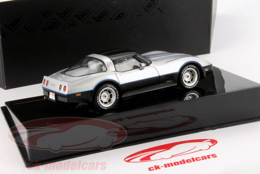 Ixo 1:43 Chevrolet Corvette C3 Year 1980 silver CLC251 model car CLC251 ...