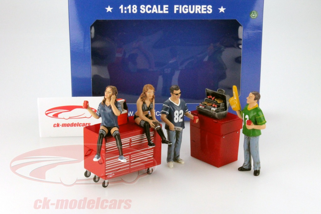 American Diorama 1:18 Tailgate Party Figures Set with 4 Figures AD ...