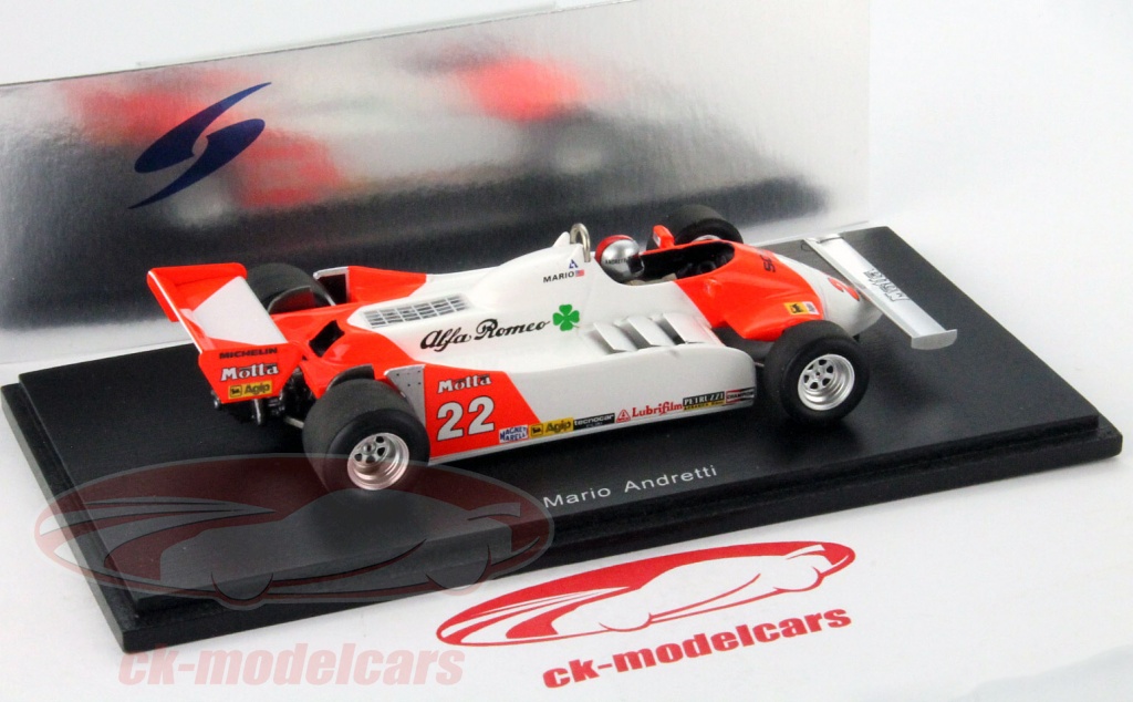 Spark 1:43 M. Andretti Alfa Romeo 179C #22 Cuarto Largo Playa GP EE.UU ...