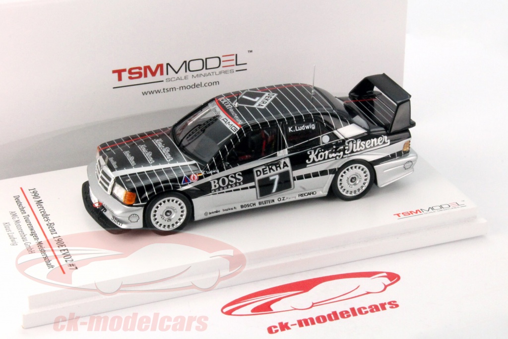 True Scale 1:43 K. Ludwig Mercedes-Benz 190E Evo2 #7 DTM 1990 TSM124346 ...