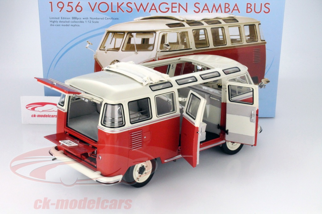Sun Star Models 1:12 Volkswagen VW Samba Bus Year 1956 beige gray ...