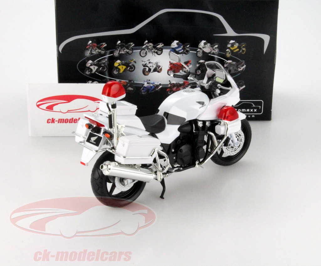 Automaxx Premium 1:12 Honda CB1300P Police blanc 602801 modèle voiture ...