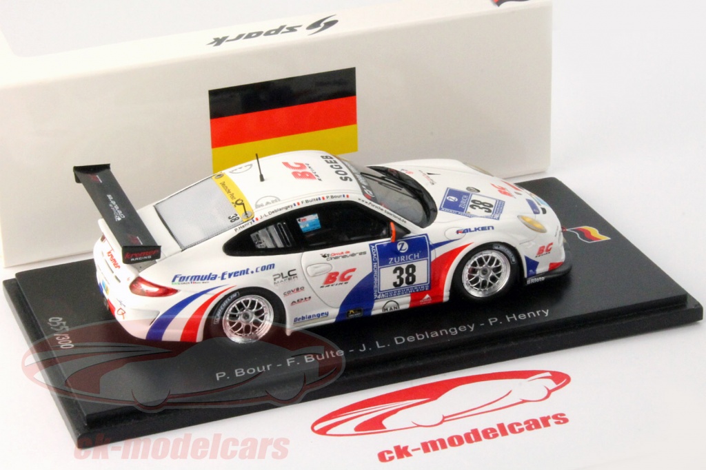 Spark 1:43 Porsche 911 (997) GT3 Cup #38 24h Nürburgring 2013 SG088 ...