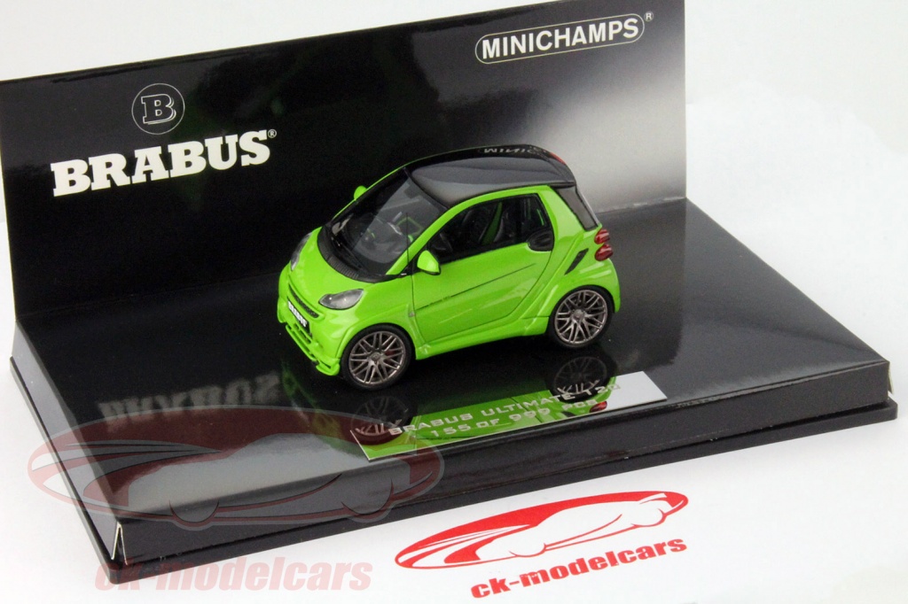 Minichamps 1:43 Brabus Ultimate 120 Smart vert 437032700 modèle voiture ...