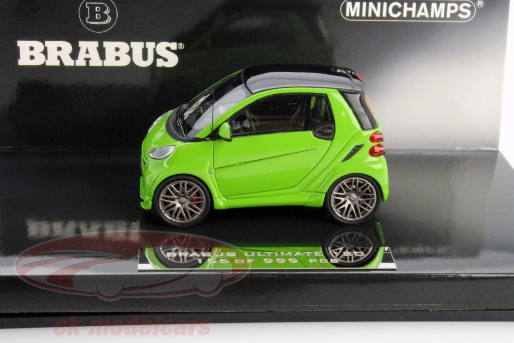 Minichamps 1:43 Brabus Ultimate 120 Smart vert 437032700 modèle voiture ...