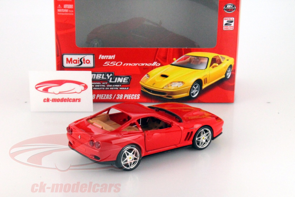 Maisto 1:18 Ferrari 550 Maranello red Kit 1:24 39939 model car 39939 ...