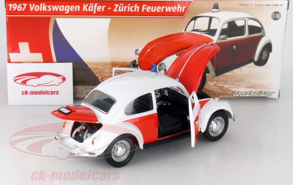 Greenlight 1:18 Volkswagen VW Beetle Fire department Switzerland ...